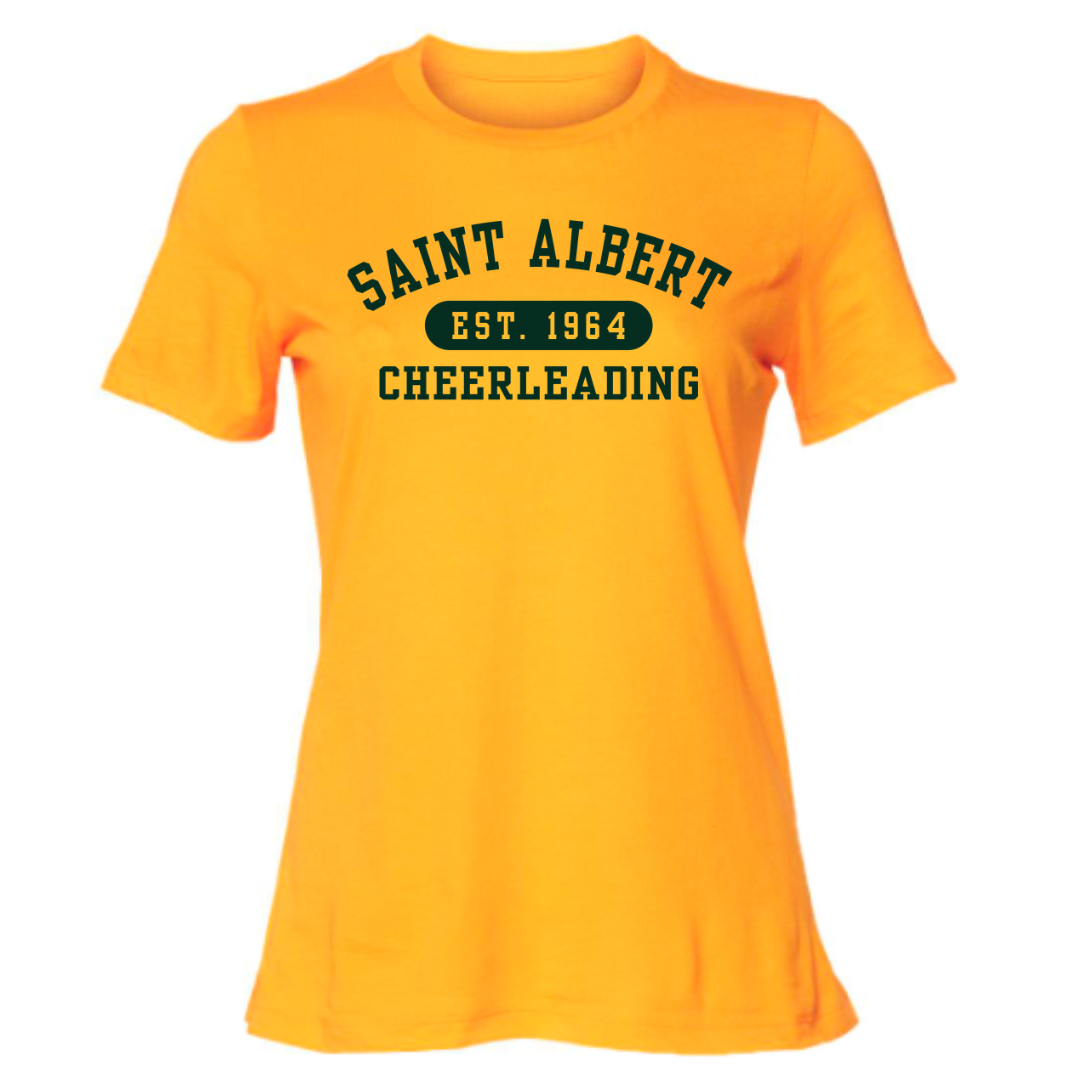 Cheer - Gold Jersey Tee - Women's Only | St. Albert Catholic Schools ...